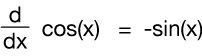 Derivatives of trig. functions