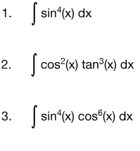 Trigonometric integrals